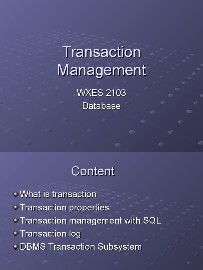 c09 Transaction Management Notes | PDF | Database Transaction | Acid