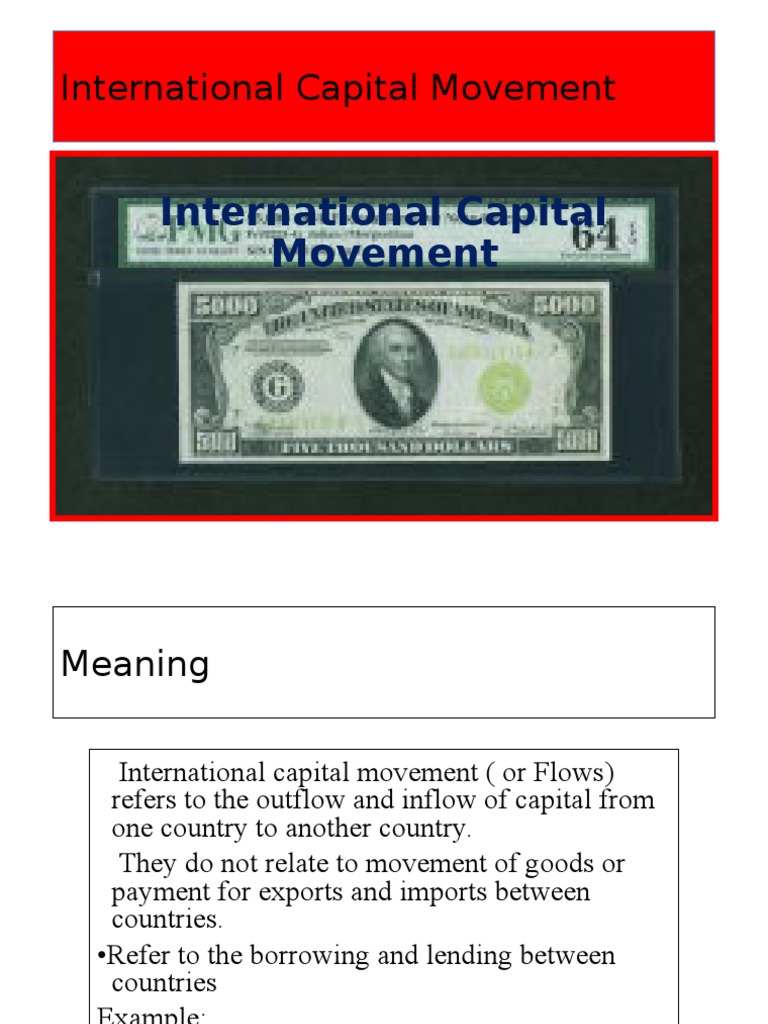 Understanding International Capital Movement | PDF | Financial Capital ...