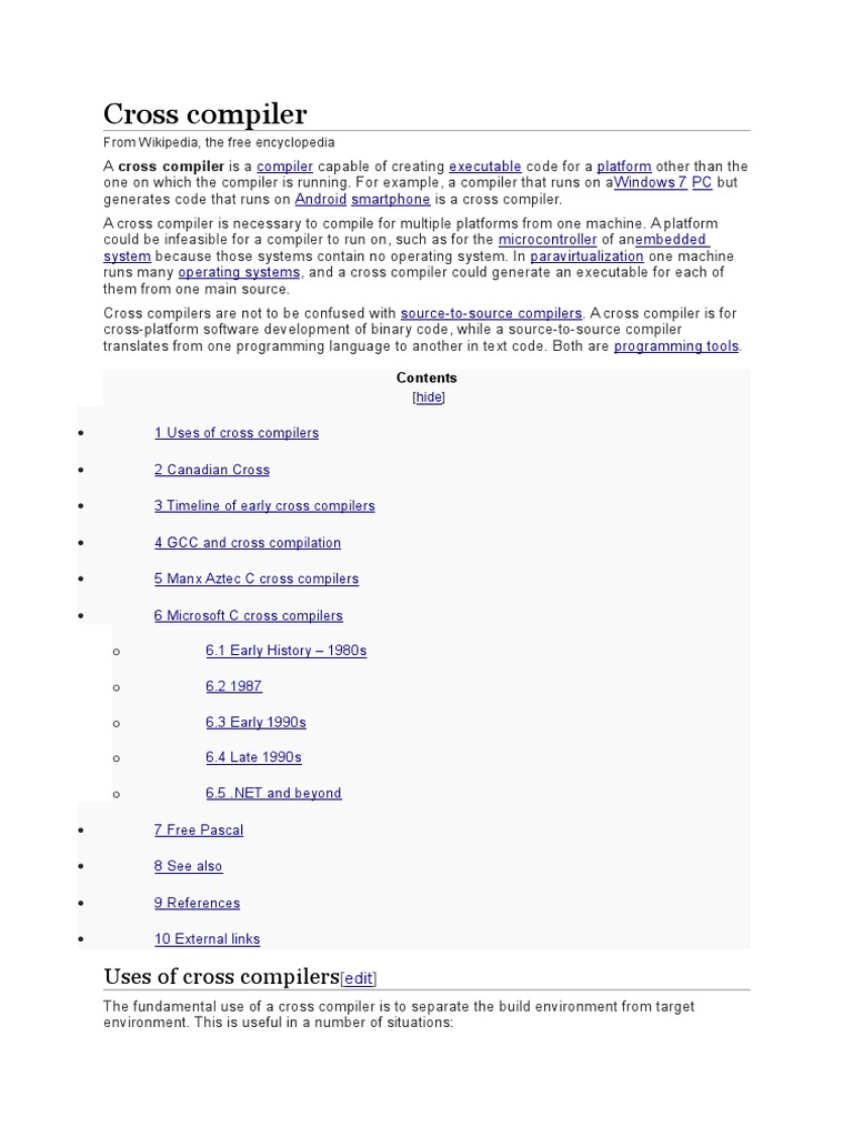 Cross Compiler | Download Free PDF | Office Equipment | Computer ...
