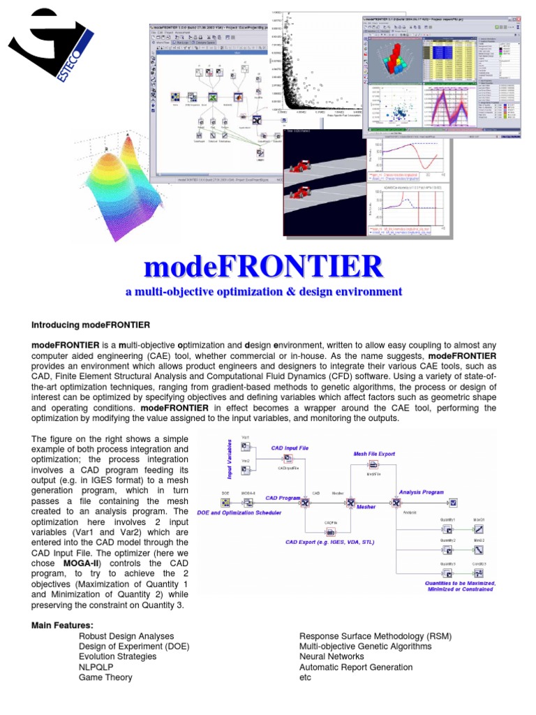 ModeFrontier Short Brochure | PDF | Mathematical Optimization | Computer Aided Design