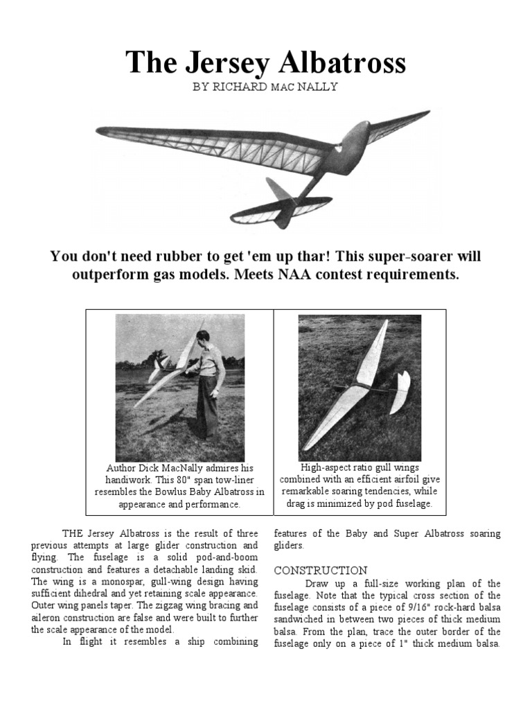 Jersey Albatross Glider Guide | PDF | Glider (Sailplane) | Gliding