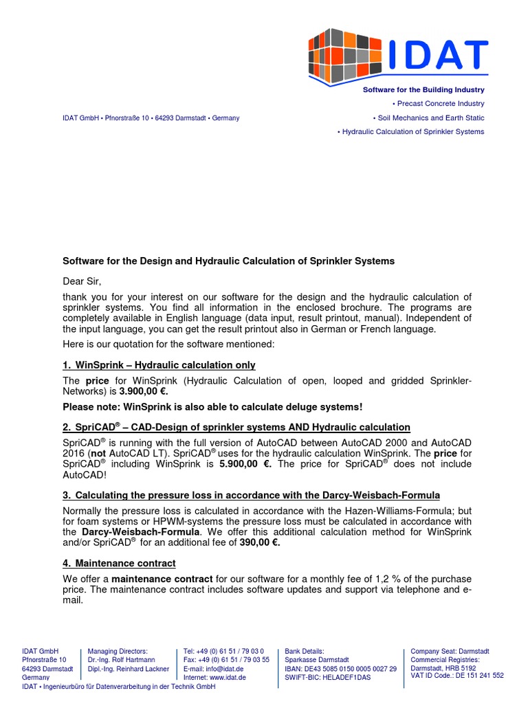 Quotation Sprinkler English | PDF | Auto Cad | Fire Sprinkler System