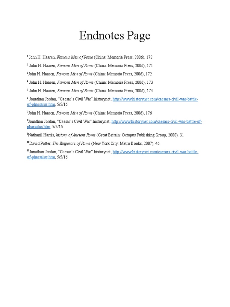 Endnotes Page: Of-Pharsalus - HTM | PDF