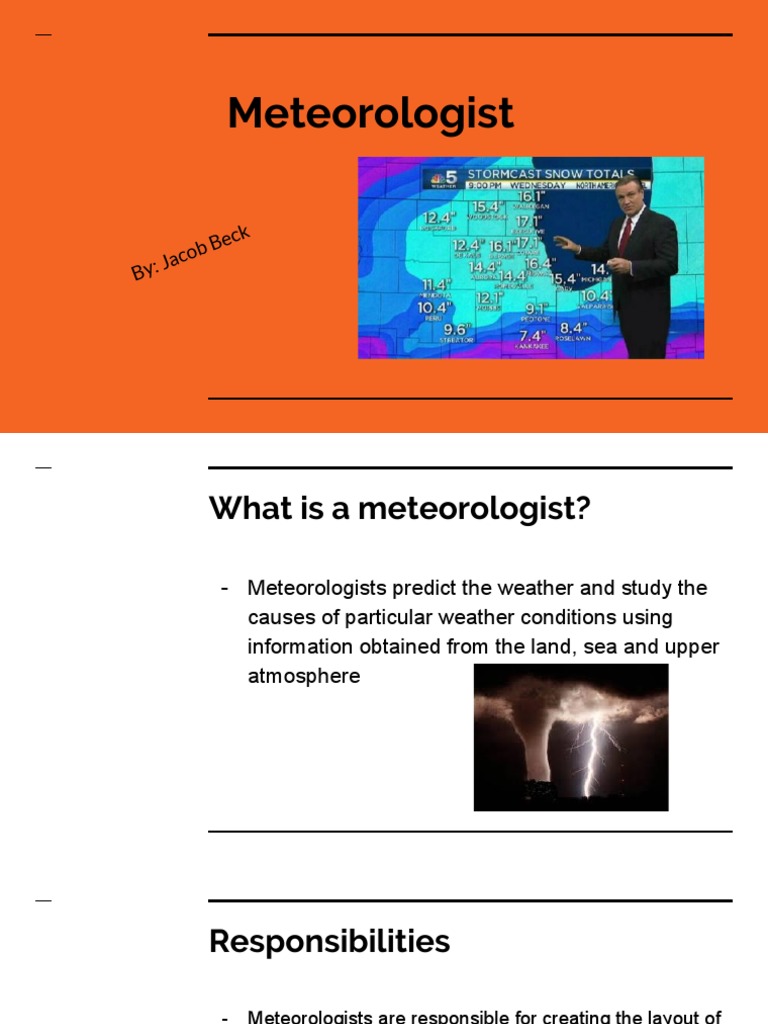 Meteorologist 2 | PDF | Teaching Methods & Materials | Science ...