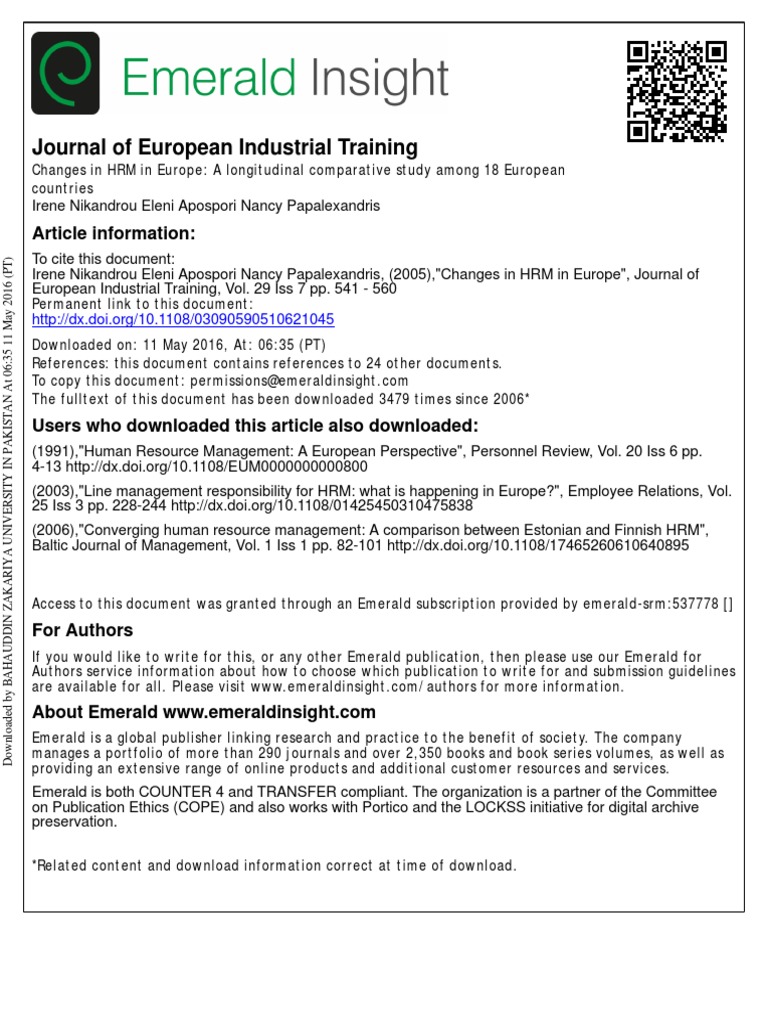 A Longitudinal Comparative Study Among 18 European Countries | PDF ...