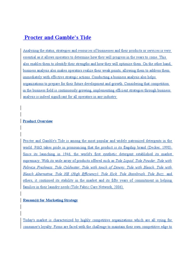 Procter and Gamble - Marketing | PDF | Marketing | Advertising