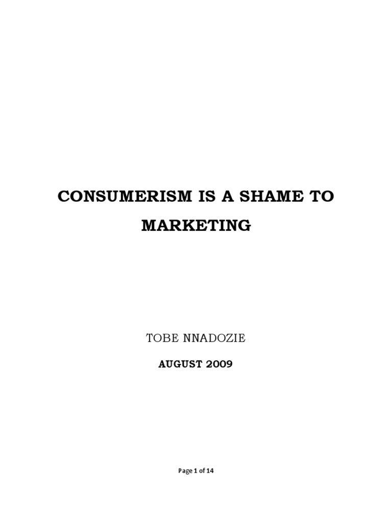 Consumerism's Impact on Marketing | PDF | Consumerism | Marketing