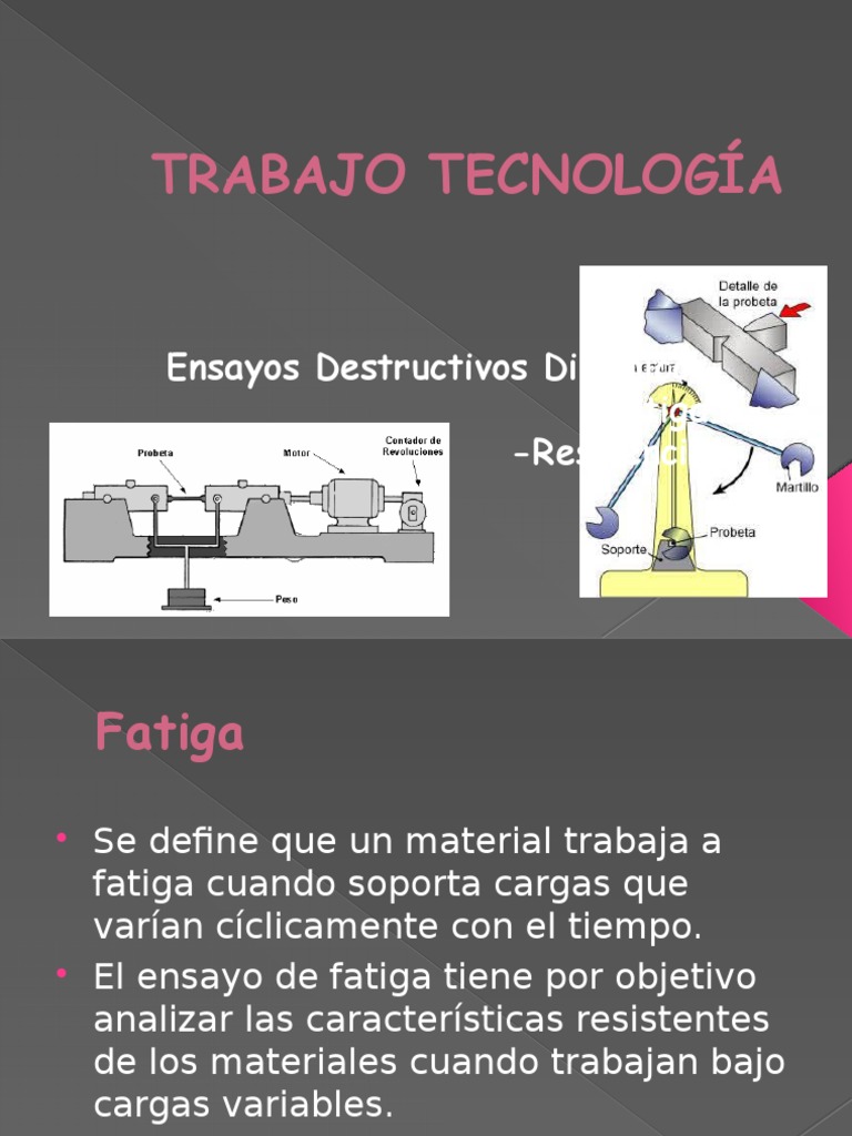 Ensayos Destructivos Dinámicos | Fatiga (material) | Ciencia de los ...