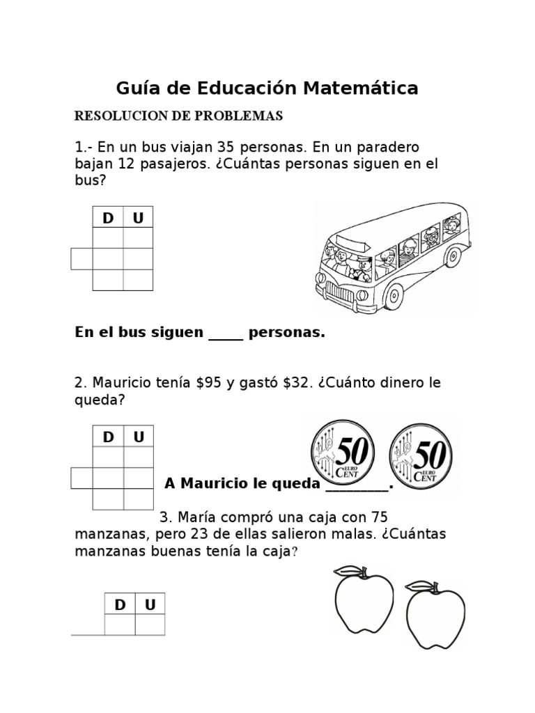 Guia Resolucion de Problemas Segundo Básico | PDF