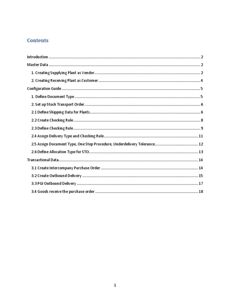 Intercompany STO Process | PDF | Logistics | Business