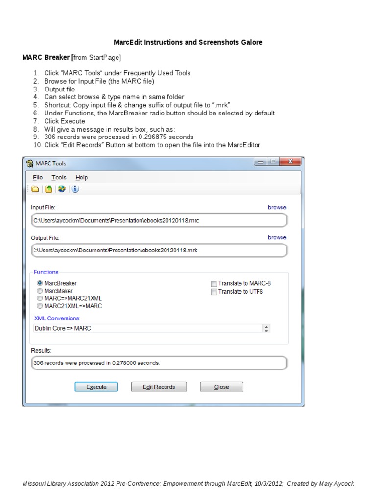 Marcedit Screenshots | PDF | Metadata | Computer File