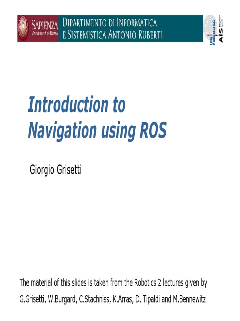 Robot Programming ROS Introduction To Navigation PDF | PDF | Areas Of Computer Science ...