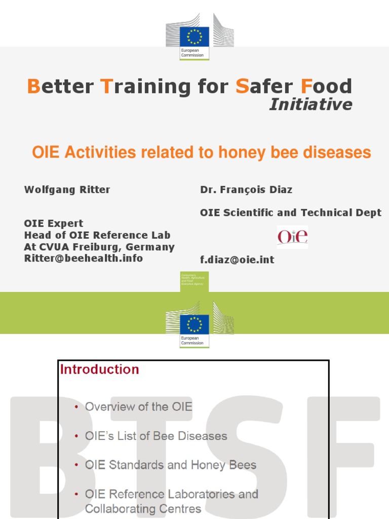 OIE Honey Bee Disease Training Initiative | PDF | Science & Mathematics ...