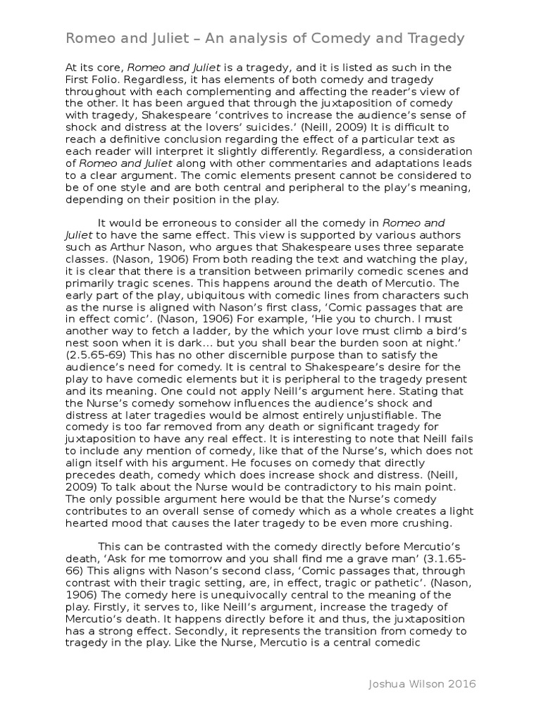 How Comedy Affects The Tragedy in Romeo and Juliet | PDF | Tragedy ...