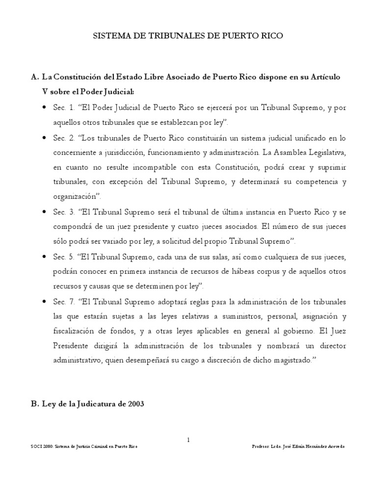 Sistema de Tribunales de Puerto Rico | PDF | Puerto Rico | Juez