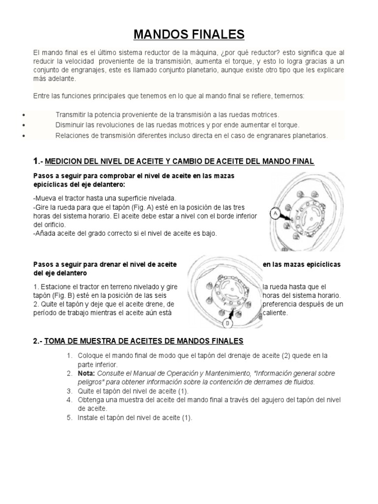 Mandos Finales | PDF | Transmisión (Mecánica) | Engranaje