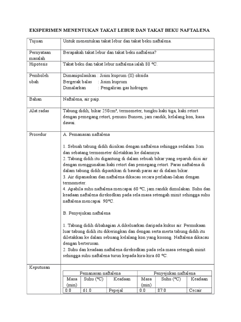 Eksperimen Menentukan Formula Empirik Kuprum | PDF