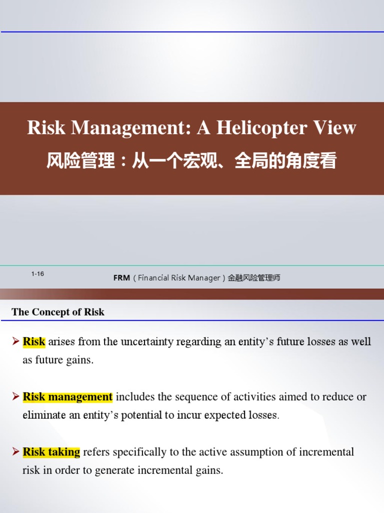 1.4 Risk+Management:+A+Helicopter+View+风险管理：从一个宏观、全局的角度看 PDF | PDF ...