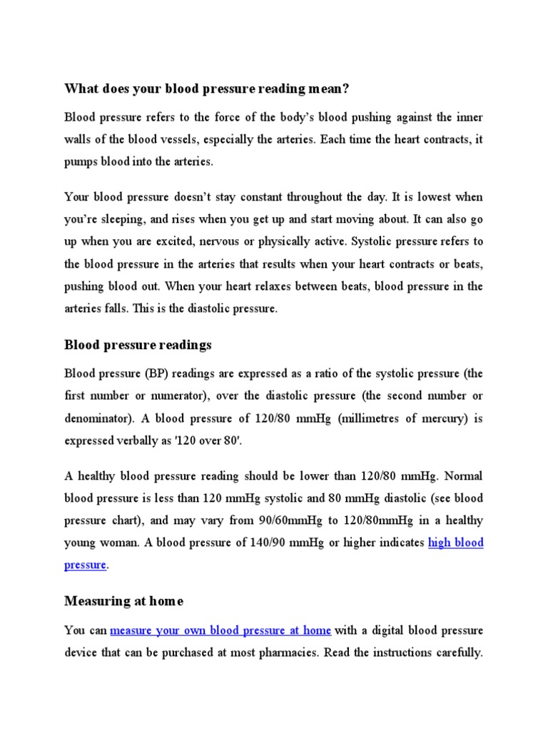 Understanding Blood Pressure Basics | PDF