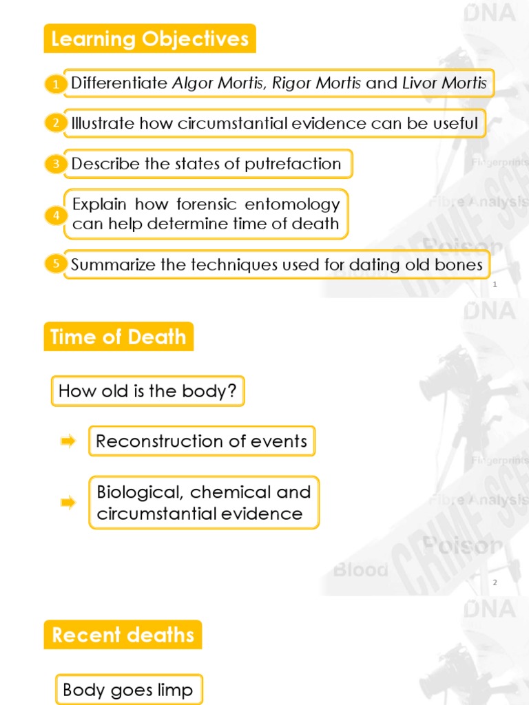 Determining Time of Death Through Biological Evidence | PDF | Chemistry ...