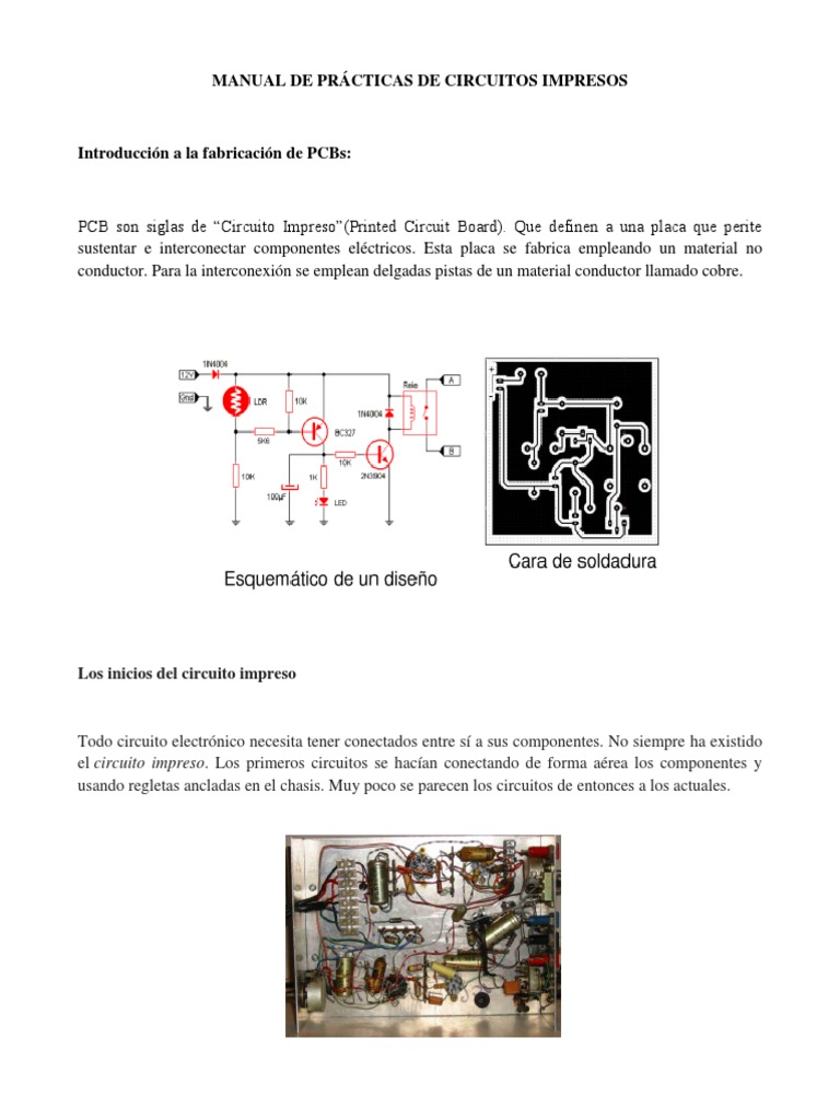 Manual de Prácticas de Circuitos Impresos PDF | Descargar gratis PDF | Placa de circuito impreso ...