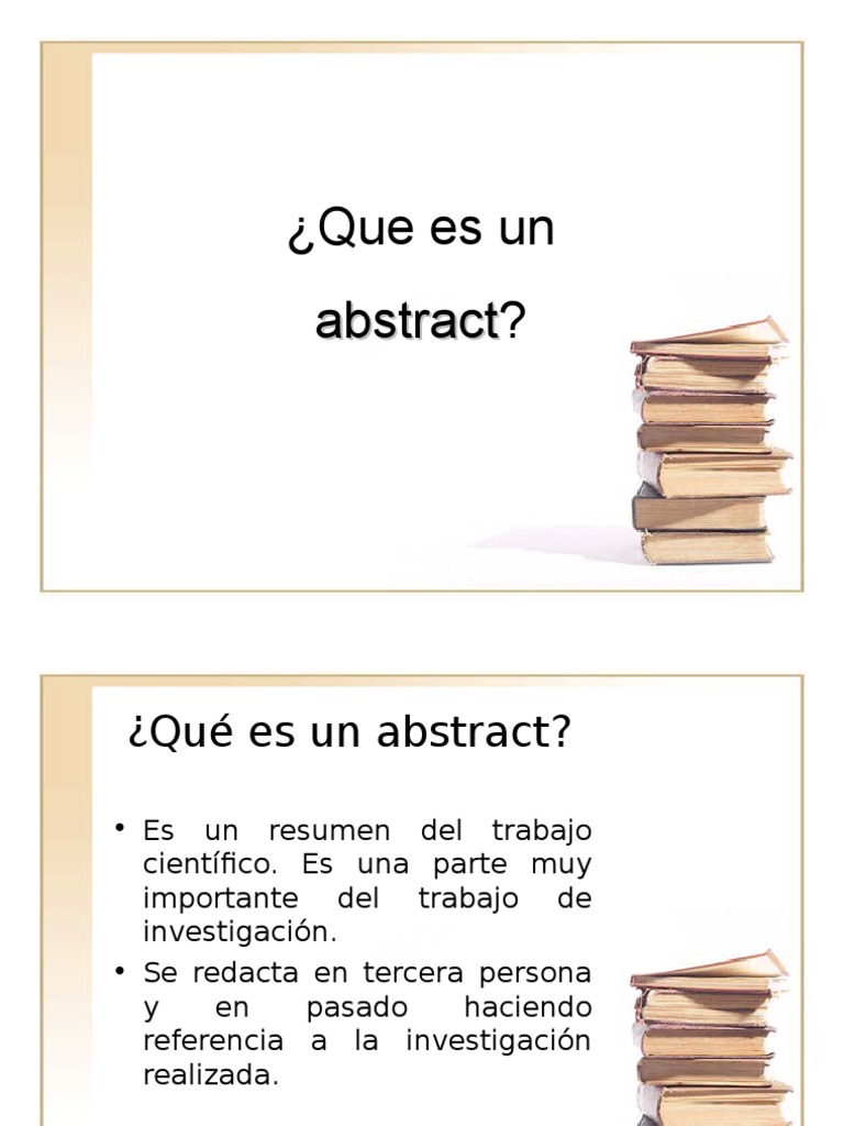 Que Es Un Abstract | PDF