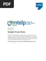 Michigan English Test MET: Sample Questions | PDF | Tests | Test ...