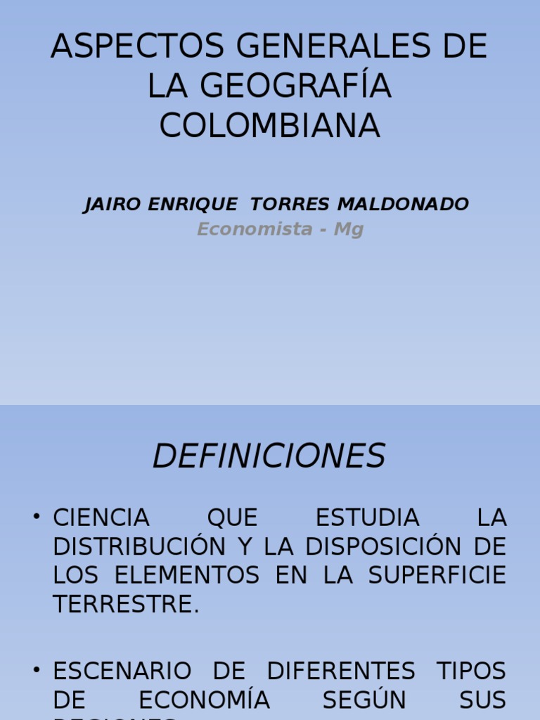 Geografía y Economía de Colombia | PDF | Geografía | Tierra