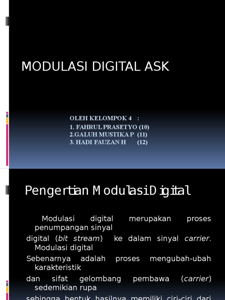 Modulasi Digital Ask | PDF