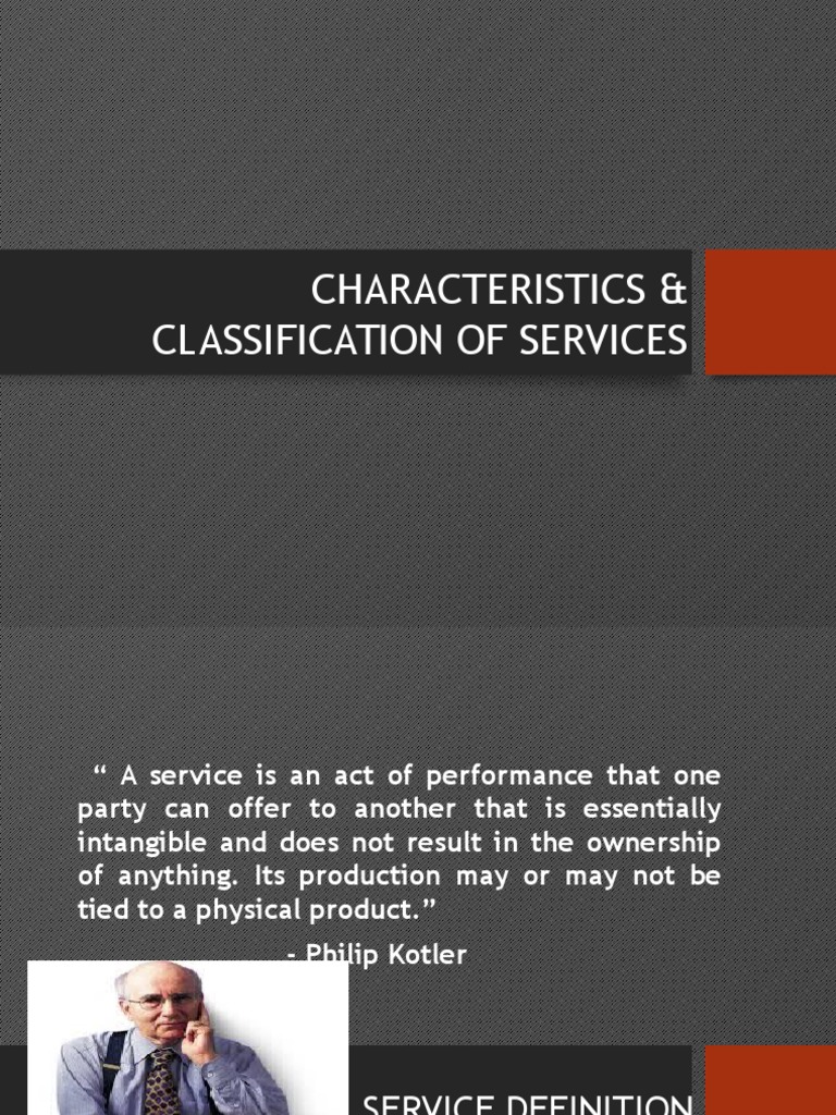 Characteristics and Classification of Services | PDF | Goods | Marketing