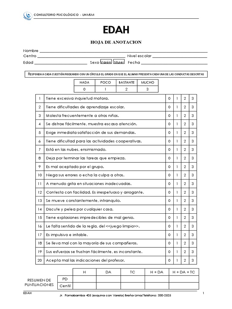 EDAH Protocolo | PDF