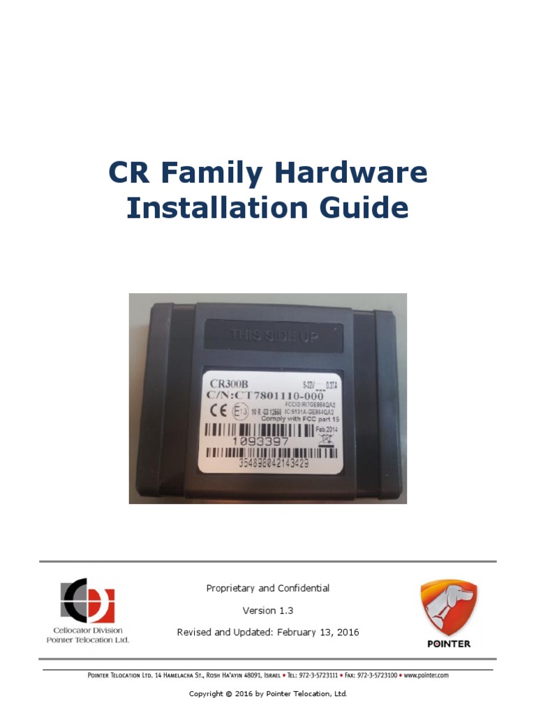 CR Family Hardware Installation Guide | PDF | Electrical Connector ...