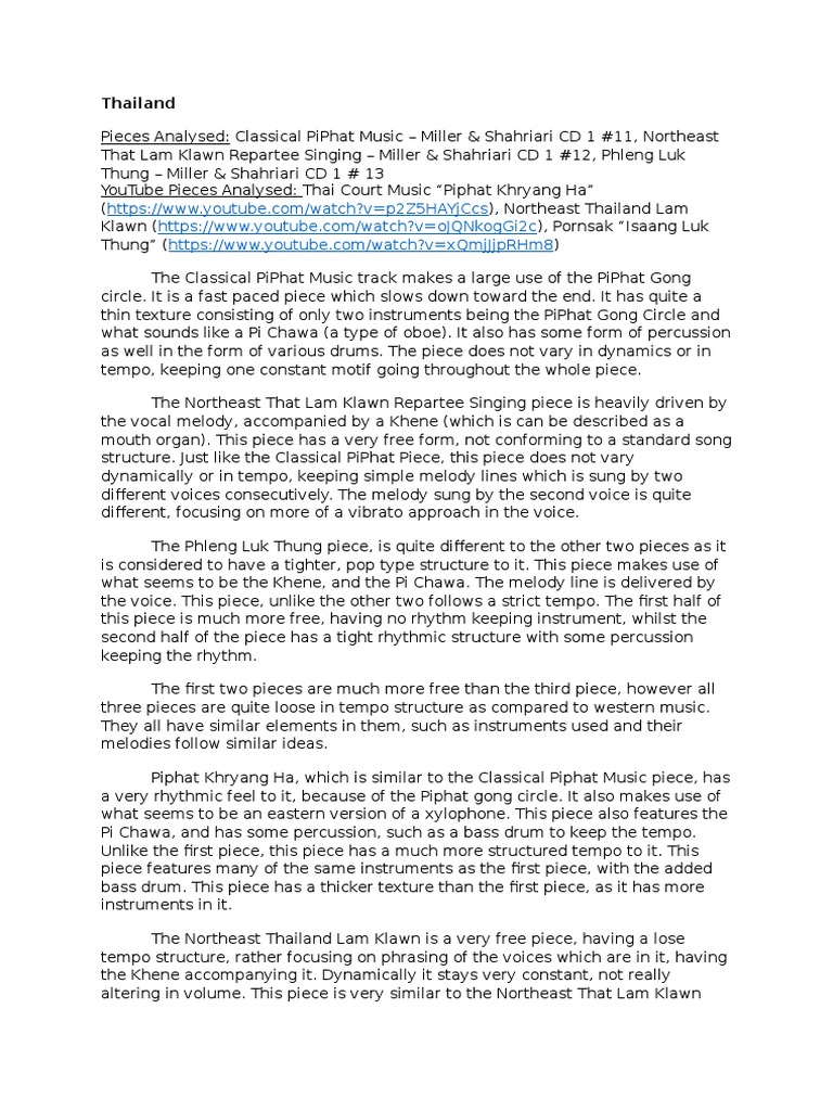 Music Analysis Essay | PDF | Rhythm | Singing