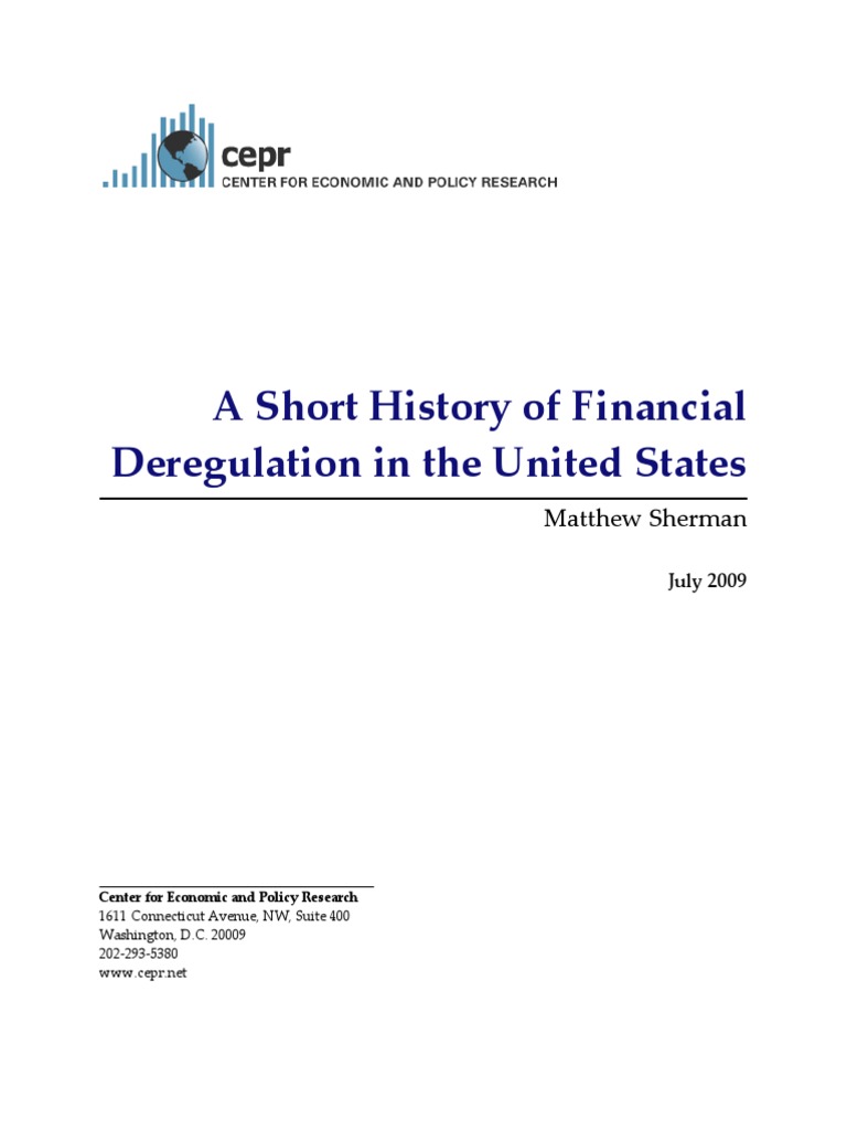 A Short History of Financial Deregulation in The United States | PDF ...