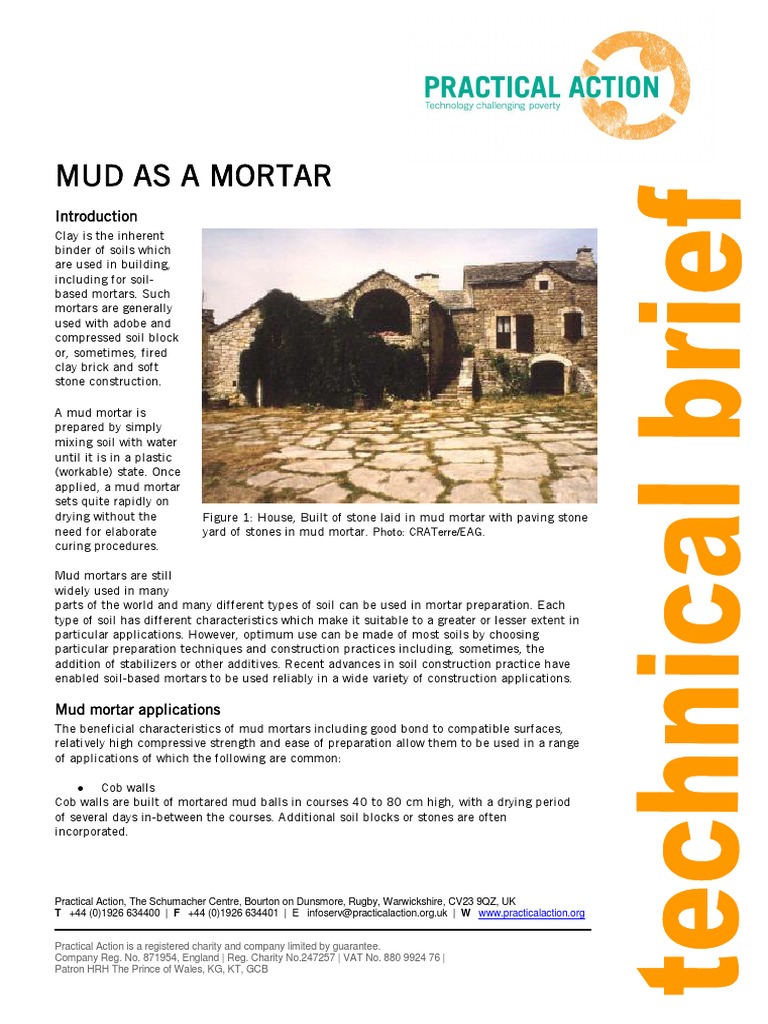 Mud as a Mortar | Mud | Mortar (Masonry) | Free 30-day Trial | Scribd