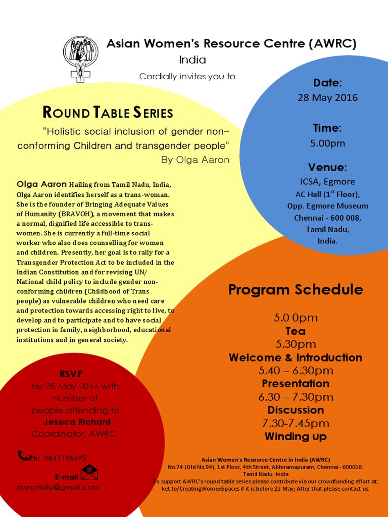 AWRC RoundTable 2 Invite | PDF