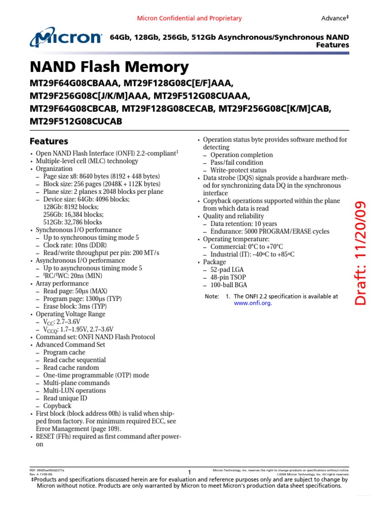 Data Sheet | Download Free PDF | Flash Memory | Input/Output