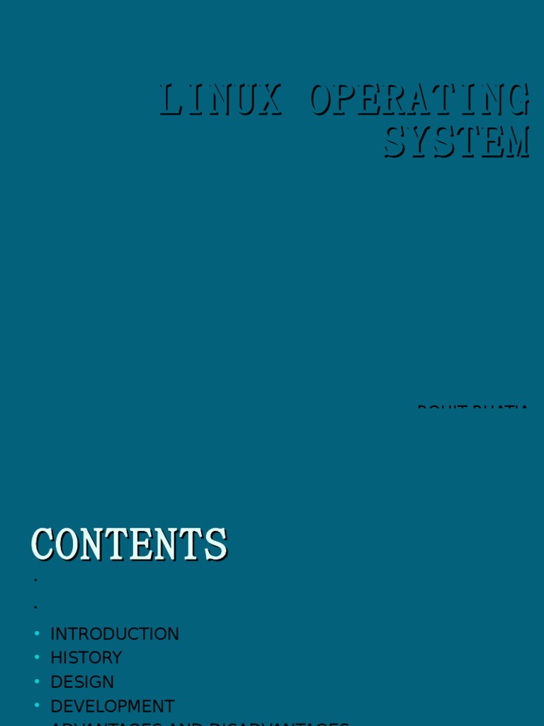 Linux Operating System | PDF | Linux | Operating System