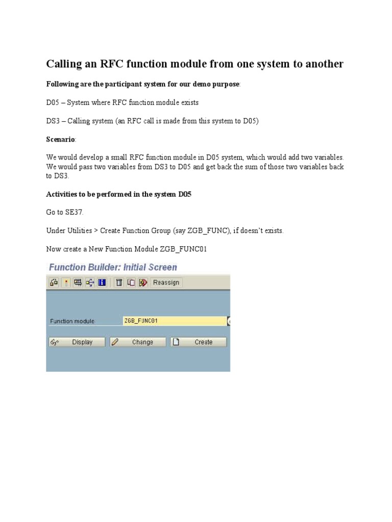RFC Function Module Integration Guide | PDF | Computers