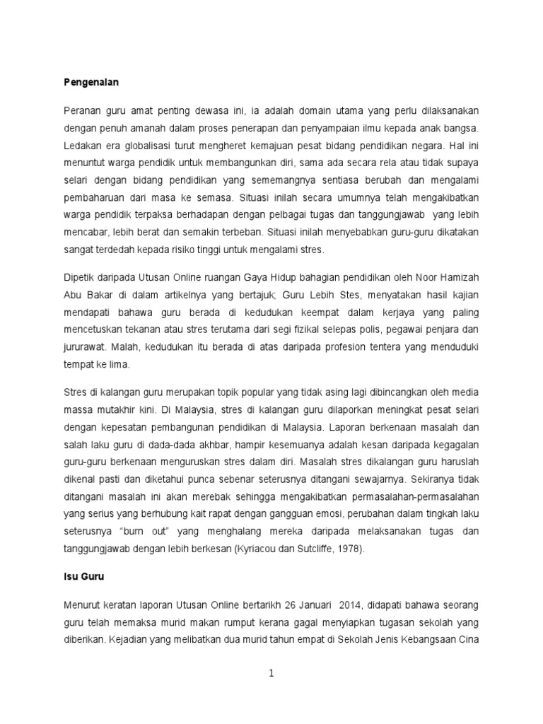 Stress Di Kalangan Guru | PDF