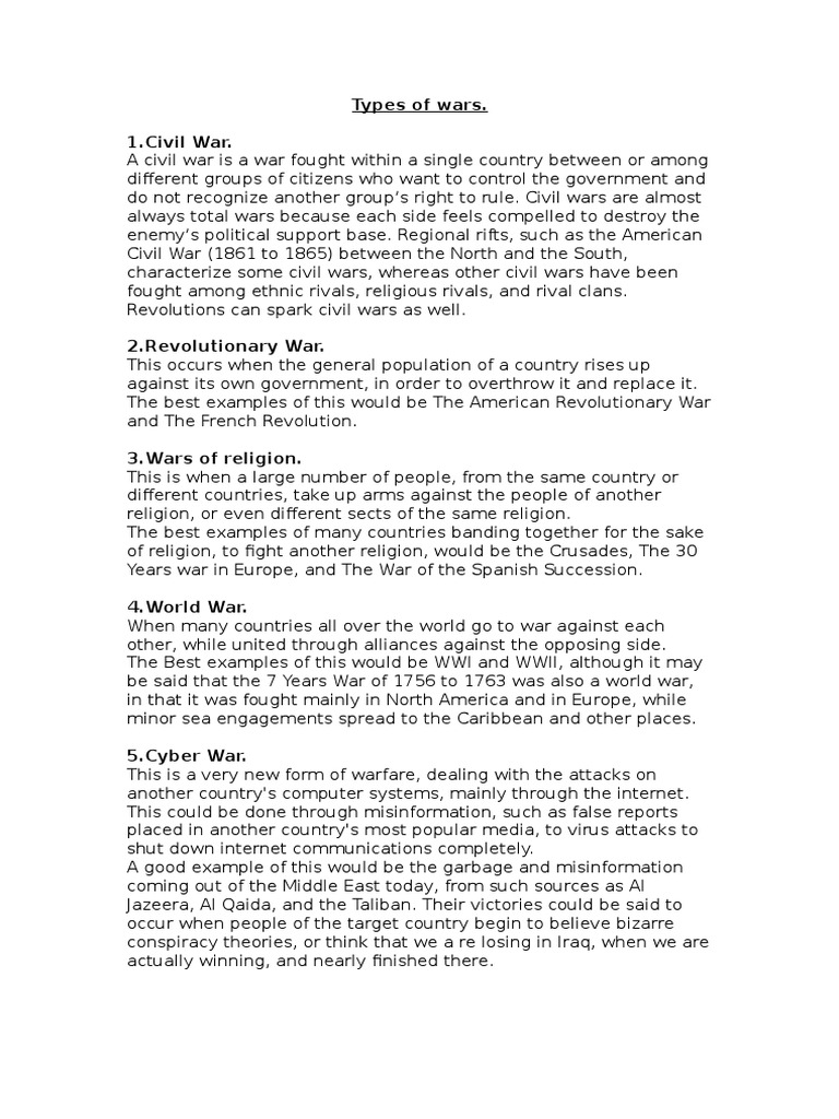 Types of Wars | PDF | Abu Musab Al Zarqawi | Islamic State Of Iraq