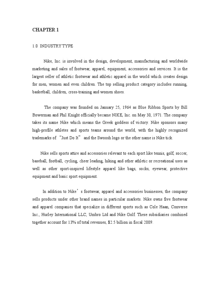 Nike's Report | PDF | Nike | Business