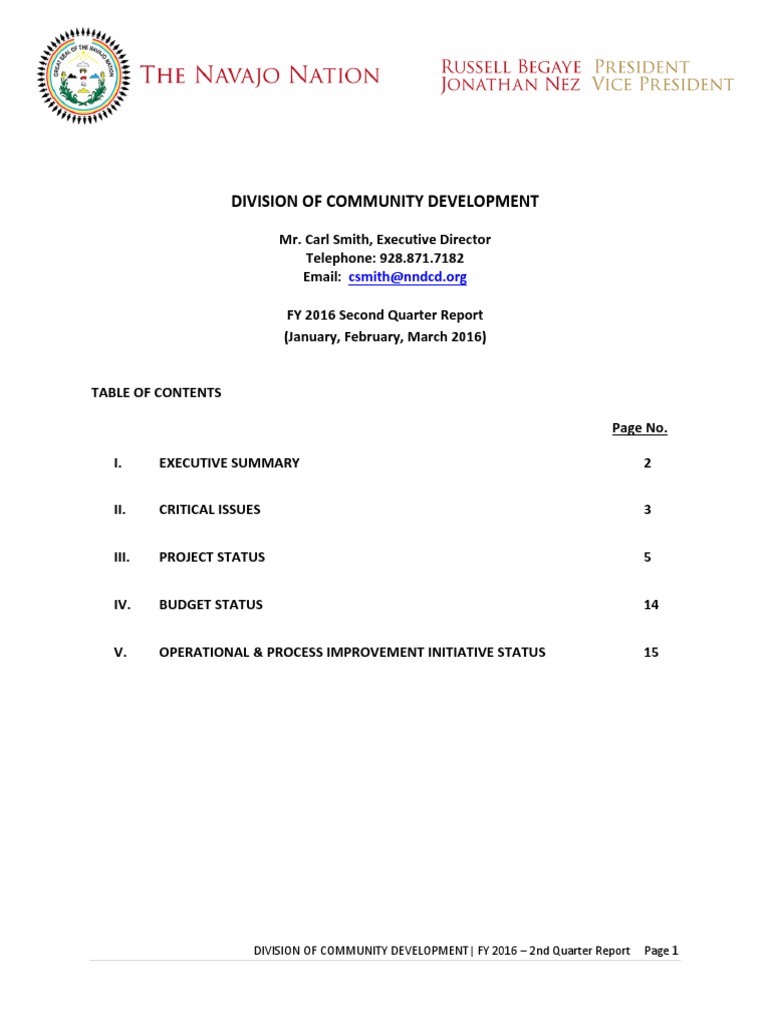 Division of Community Development | PDF | Navajo Nation | Construction ...