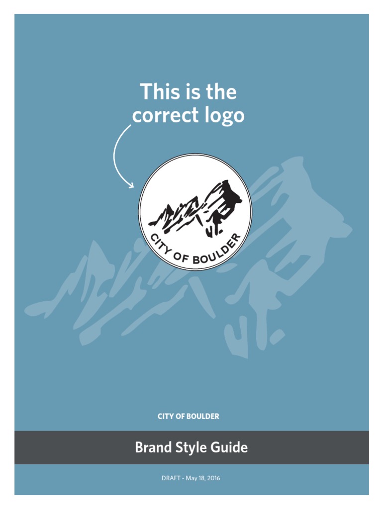 City of Boulder Brand Guidelines (Updated May 2016) | PDF | Logos | Brand