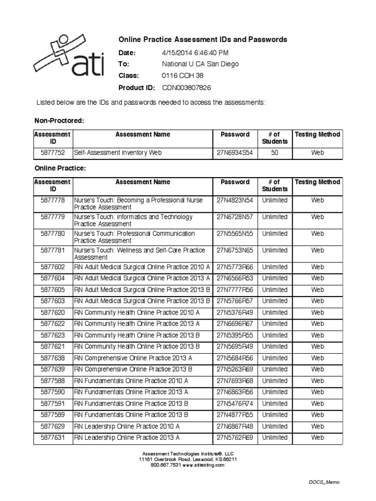 ATI Practice Assessments | PDF | Nursing | Medical Specialties