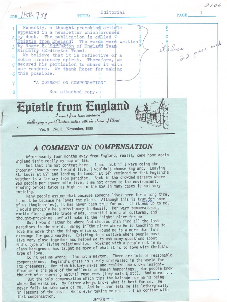 Edrington Roger 1980 England | PDF | Religion And Belief