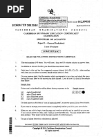 CXC principles of accounts June 2013 Answers | Balance Sheet | Accounting