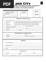 Dha Member Form B | PDF | Passport | Identity Document