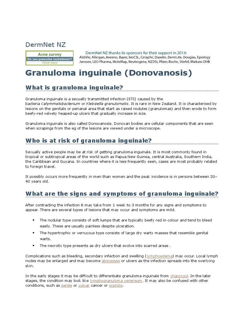 Understanding Granuloma Inguinale: An Overview of Causes, Symptoms ...