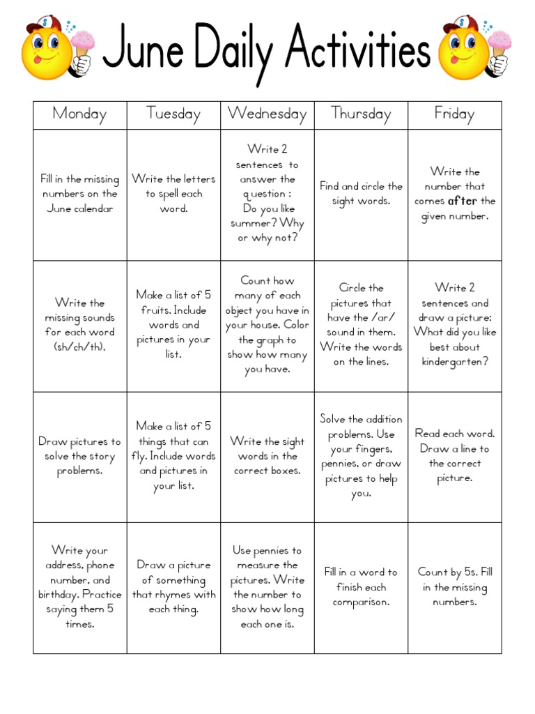 June Activities | PDF